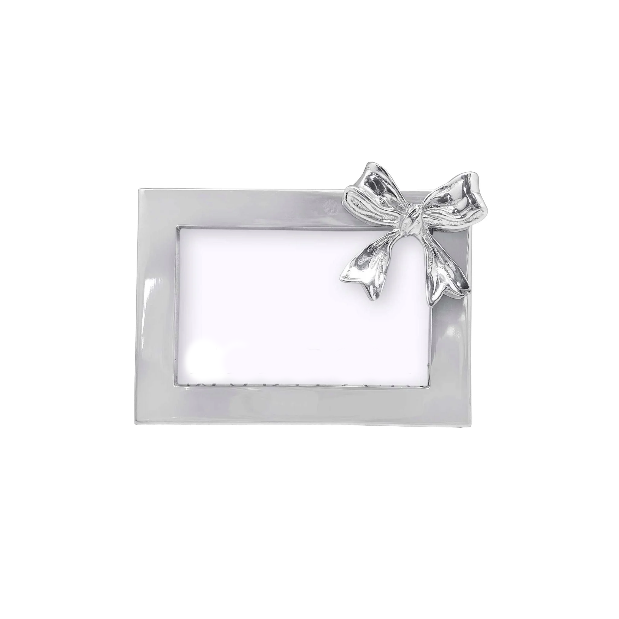 Bow Picture Frame - 4x6 Horizontal - Templeton Silver