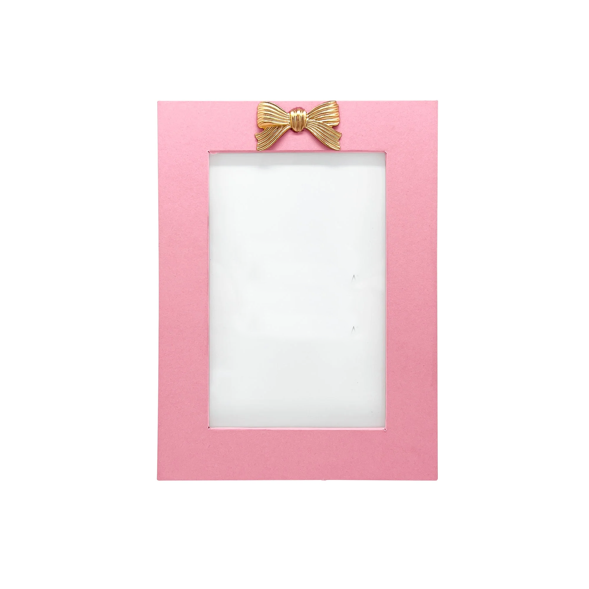 Pink Bow Picture Frame - 4x6 Vertical - Templeton Silver