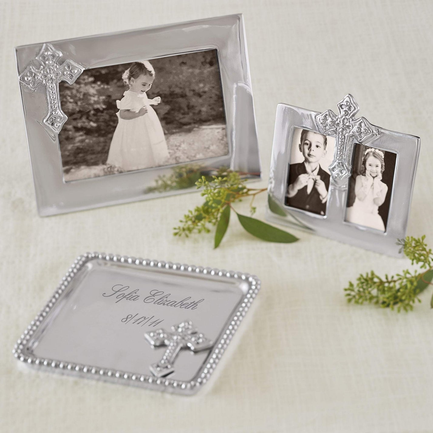 Silver 4x6 Cross Picture Frame - Templeton Silver